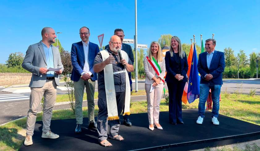 Carbonera: inaugurata la rotatoria tra via D’Acquisto e viale Brigata ...